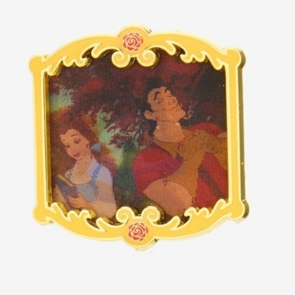 Disney | Jewelry | Disney Beauty And The Beast Lenticular Enamel Pin ...